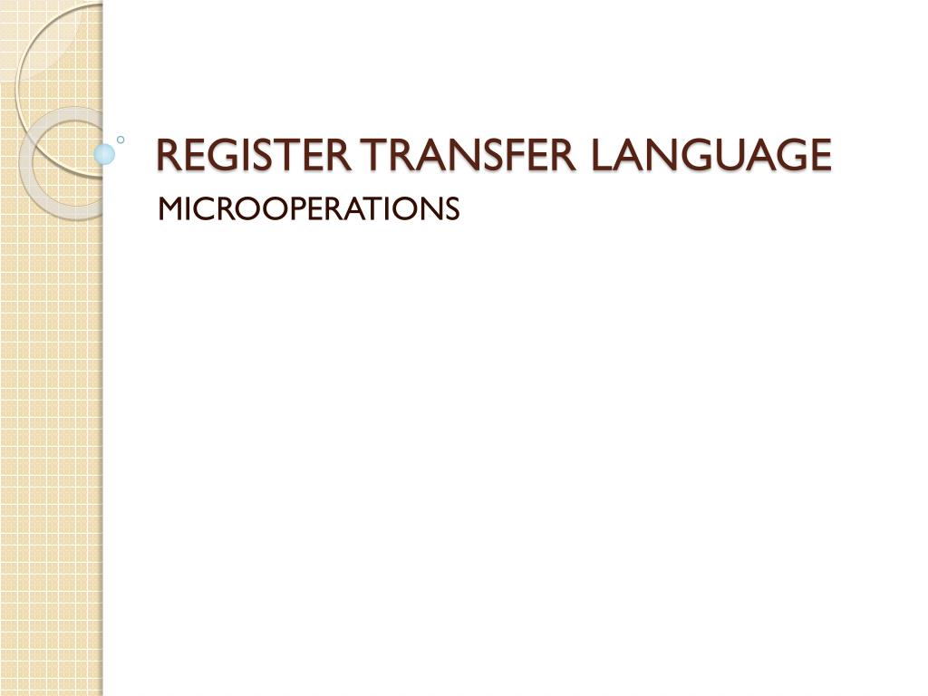PPT - REGISTER TRANSFER LANGUAGE PowerPoint Presentation, free download ... PPT - REGISTER TRANSFER LANGUAGE PowerPoint Presentation, free download ...