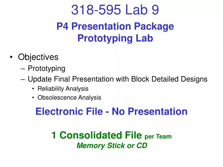 PPT - P4 Presentation Package Prototyping Lab PowerPoint Presentation ...