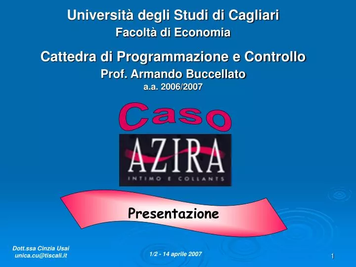 PPT - Università degli Studi di Cagliari Facoltà di Economia PowerPoint ...