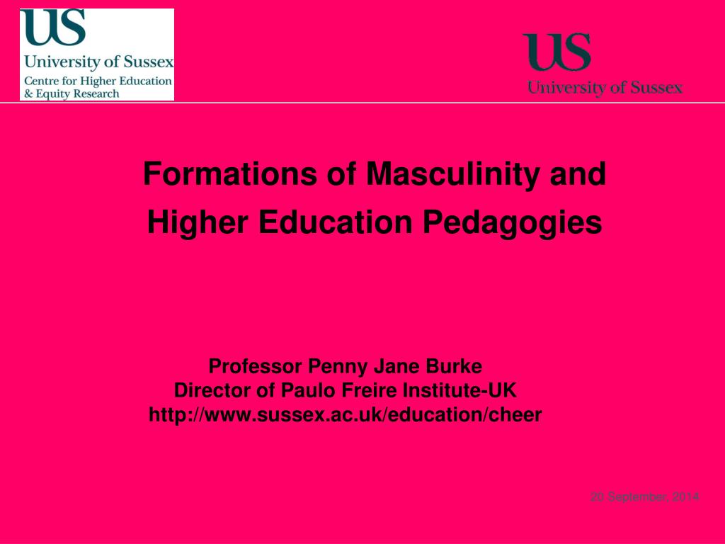 PPT - Formations of Masculinity and Higher Education Pedagogies ...