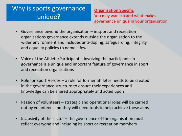 PPT - What is ‘Sport Governance’? PowerPoint Presentation - ID:4631064