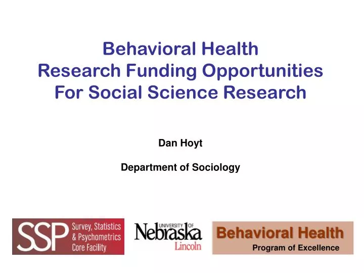 PPT - Behavioral Health Program of Excellence PowerPoint Presentation ...