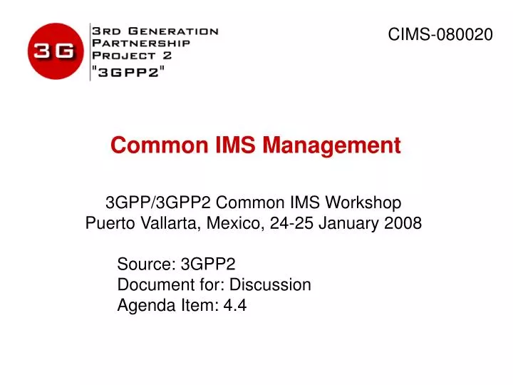 PPT - Common IMS Management PowerPoint Presentation, free download - ID ...