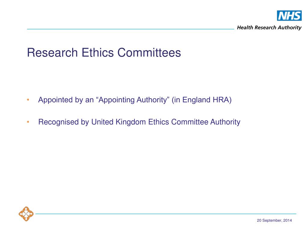 PPT - The Health Research Authority and the National Research Ethics ...