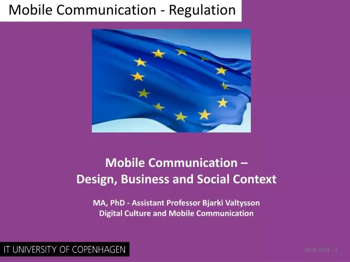 PPT - Mobile Communication - Regulation PowerPoint Presentation, free ...