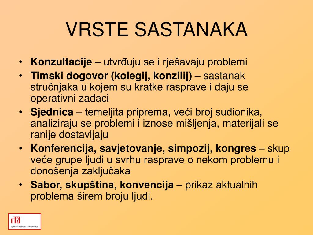 PPT - VJEŠTINA VOĐENJA SASTANAKA PowerPoint Presentation, free download ...