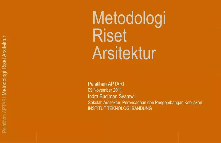 PPT - Metodologi Riset Arsitektur PowerPoint Presentation, free ...