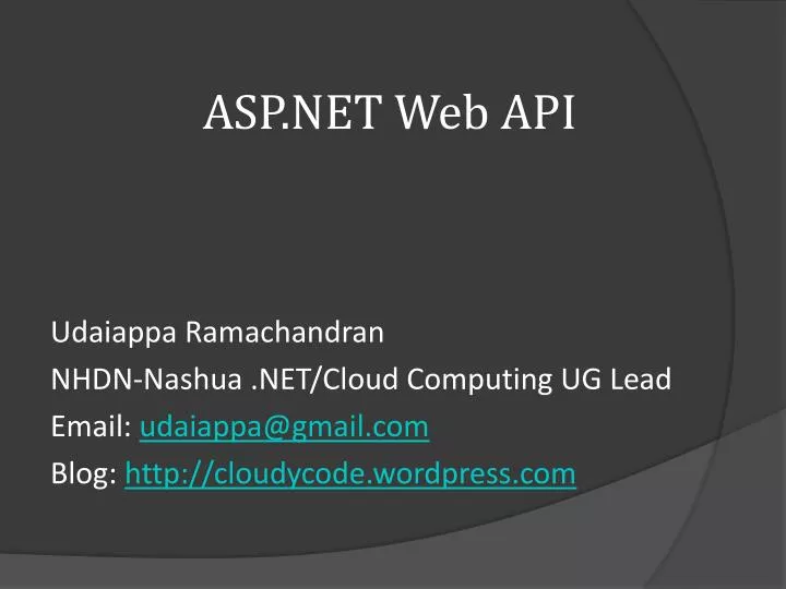 PPT - ASP.NET Web API PowerPoint Presentation, free download - ID:4635887