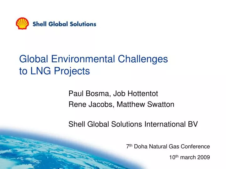 PPT - Global Environmental Challenges to LNG Projects PowerPoint ...