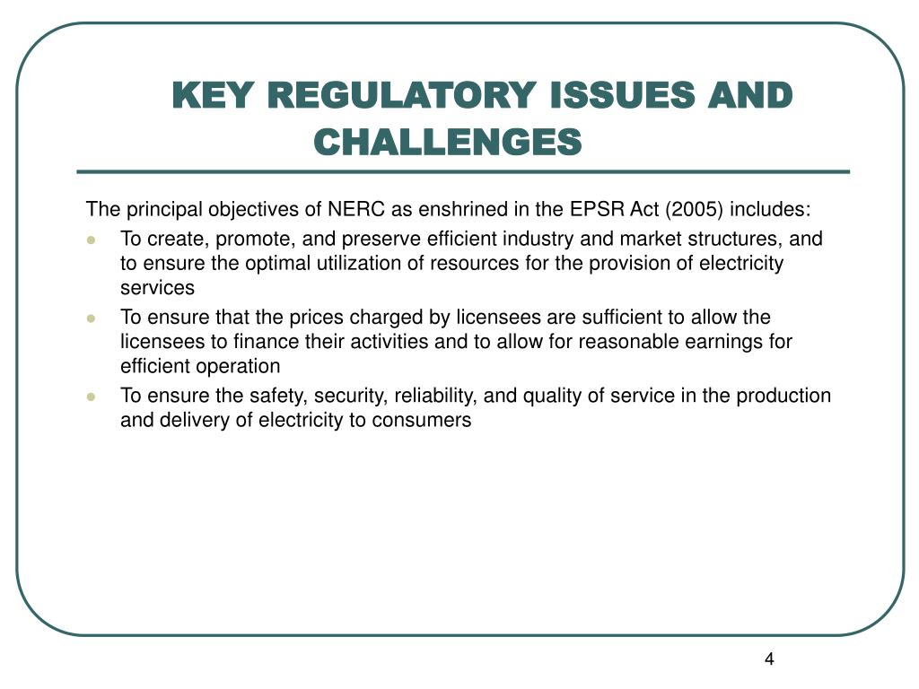 PPT - KEY REGULATORY ISSUES AND CHALLENGES CONFRONTING THE NIGERIAN ... PPT - KEY REGULATORY ISSUES AND CHALLENGES CONFRONTING THE NIGERIAN ...