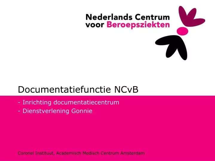 PPT - Documentatiefunctie NCvB PowerPoint Presentation, free download ...