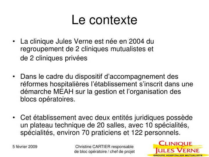 PPT - Le contexte PowerPoint Presentation, free download - ID:4637408