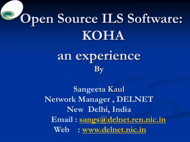 PPT - Open Source ILS Software: KOHA PowerPoint Presentation, free ...