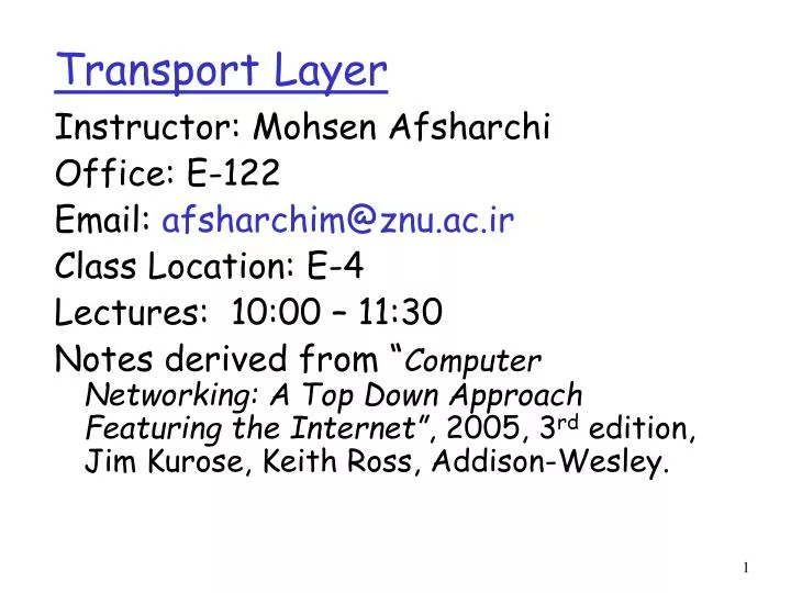 PPT - Transport Layer PowerPoint Presentation, free download - ID:4638049 PPT - Transport Layer PowerPoint Presentation, free download - ID:4638049