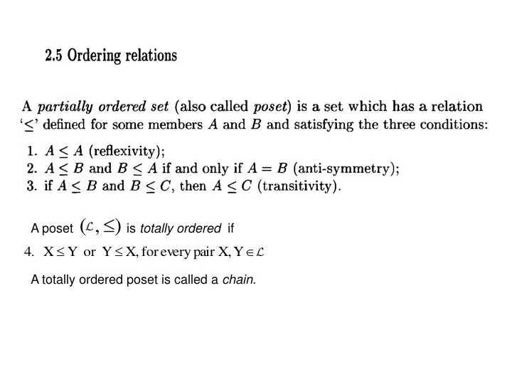 PPT - A poset is totally ordered if PowerPoint Presentation, free ...