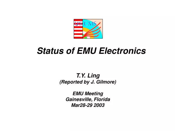 PPT - Status of EMU Electronics PowerPoint Presentation, free download ...