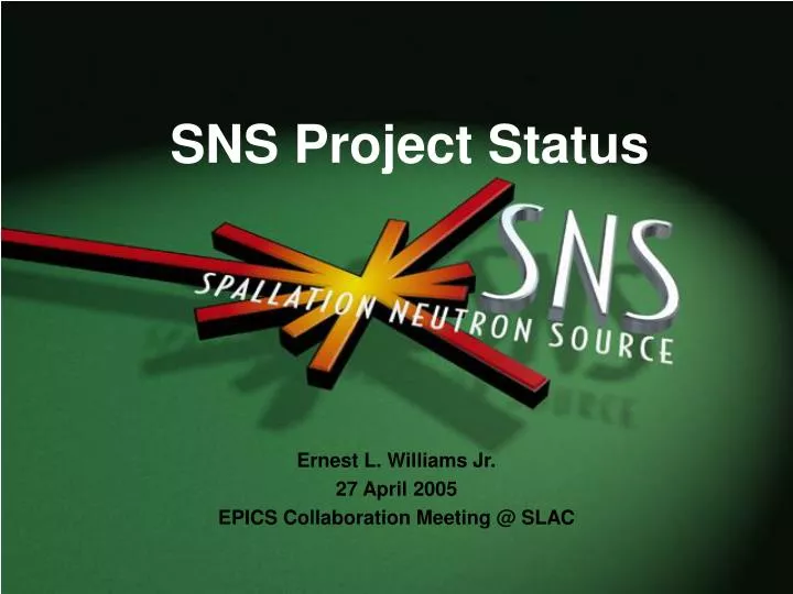 PPT - SNS Project Status PowerPoint Presentation, free download - ID ...