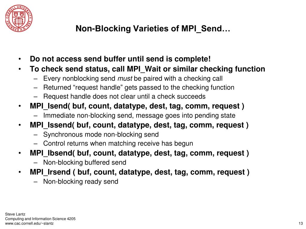 Ppt Distributed Memory Programming Using Advanced Mpi Message Passing Interface Powerpoint
