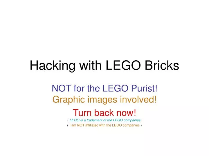 PPT - Hacking with LEGO Bricks PowerPoint Presentation, free download ...