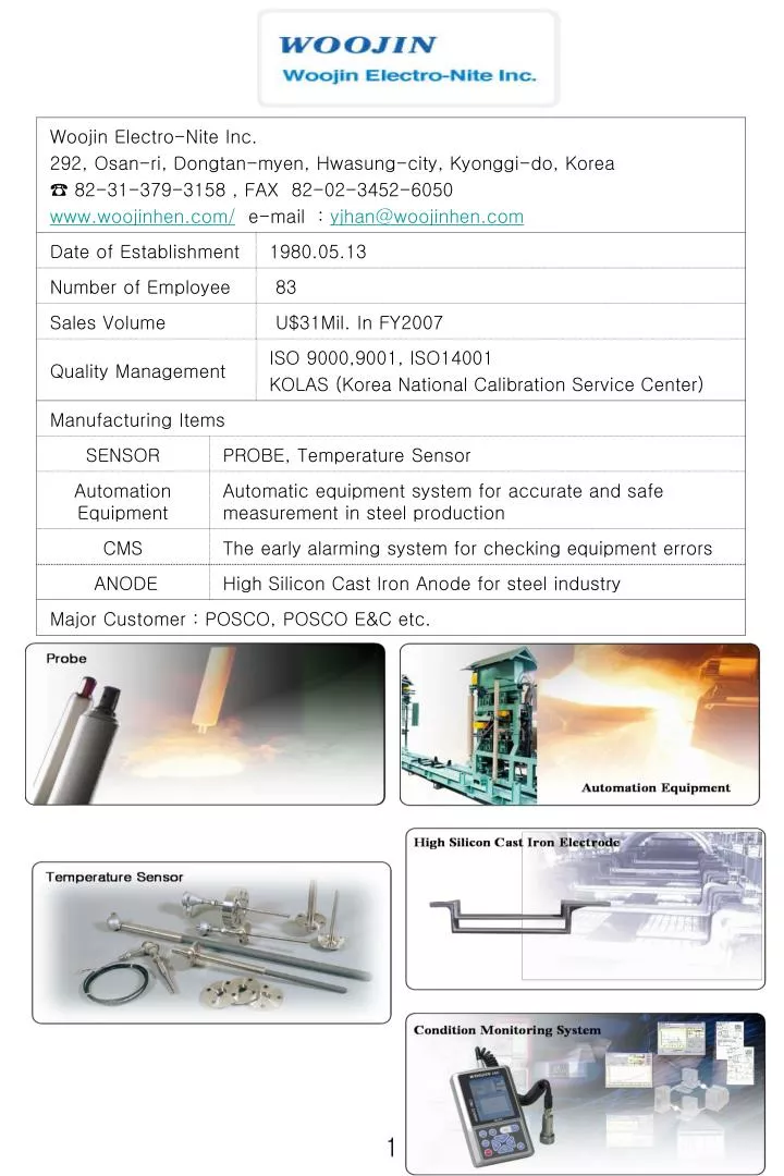 PPT - Woojin Electro-Nite PowerPoint Presentation, free download - ID ...