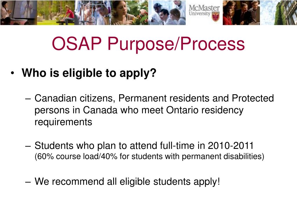 PPT - Welcome to the McMaster University Financial Aid & Scholarship ...