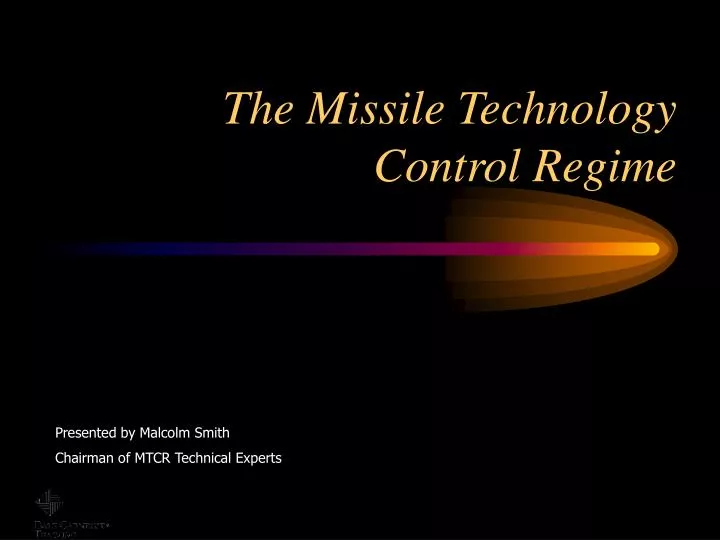 PPT - The Missile Technology Control Regime PowerPoint Presentation ...