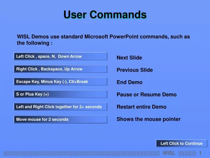 PPT - User Commands PowerPoint Presentation, free download - ID:4641019