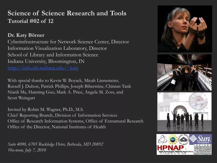 PPT - Science of Science Research and Tools Tutorial #02 of 12 Dr. Katy ...