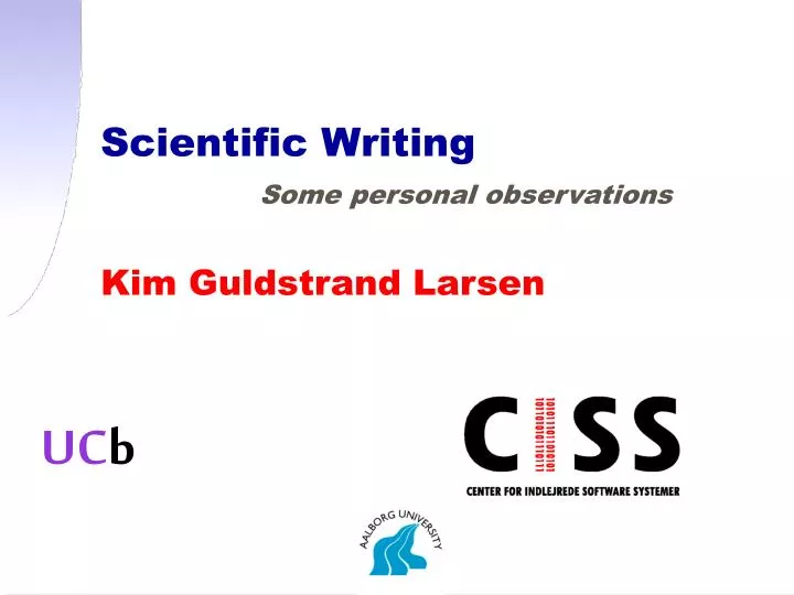 PPT - Scientific Writing Some personal observations PowerPoint ...