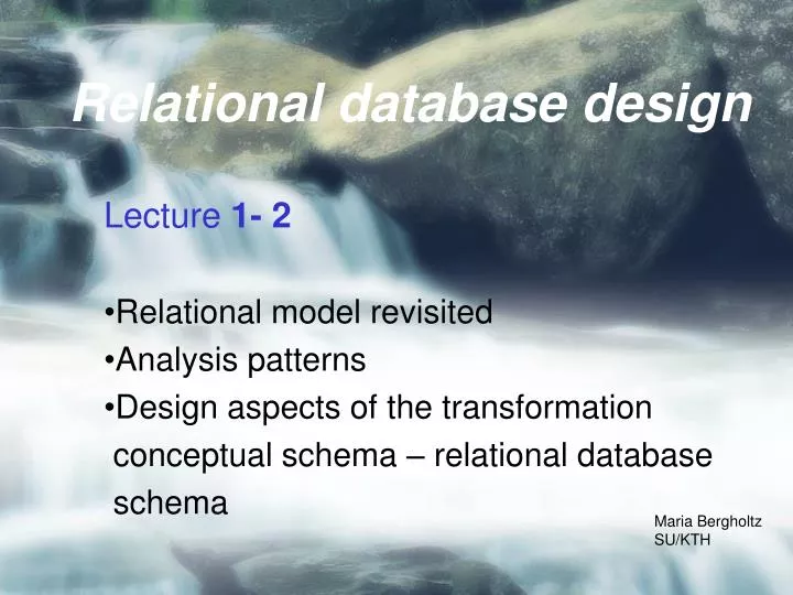 PPT - Relational database design PowerPoint Presentation, free download ...
