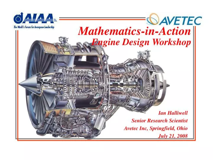 PPT - Mathematics-in-Action Engine Design Workshop PowerPoint ...