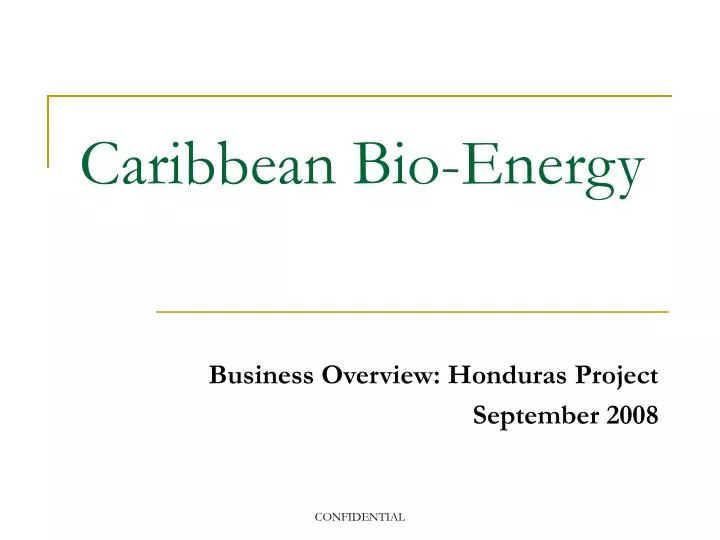 PPT - Caribbean Bio-Energy PowerPoint Presentation, free download - ID ...