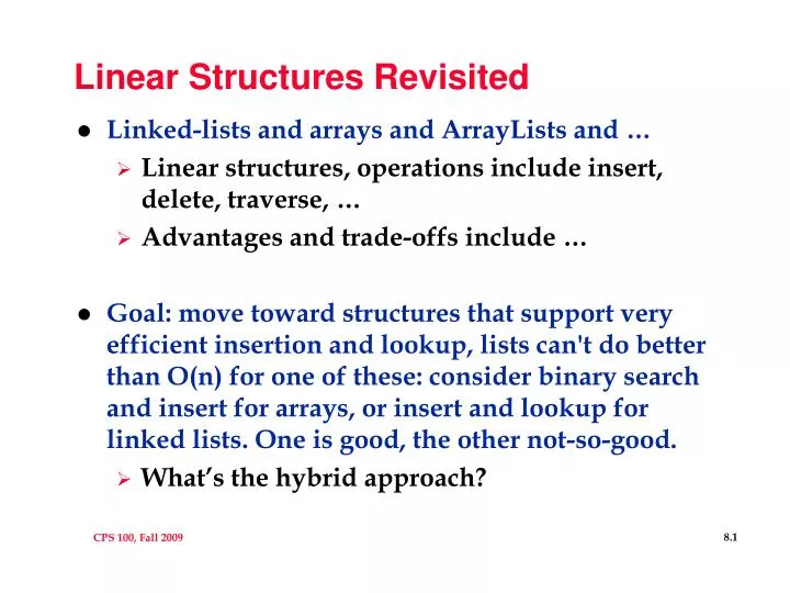 PPT - Linear Structures Revisited PowerPoint Presentation, free ...