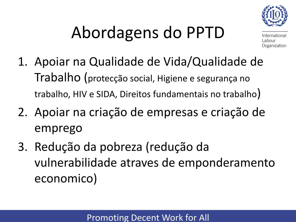 PPT - O Programa País Para o Trabalho Digno (PPTD) para Moçambique ...