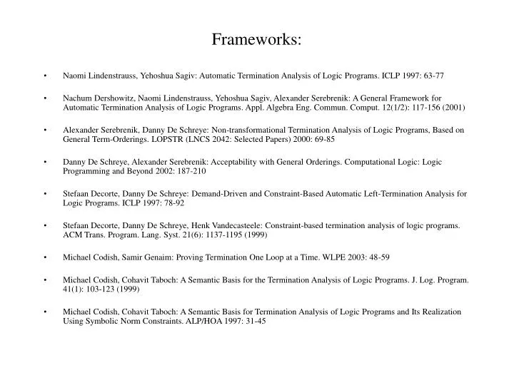 PPT - Frameworks: PowerPoint Presentation, free download - ID:4644444