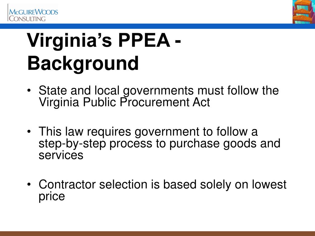 PPT - Virginia’s Public Private Partnership Law PowerPoint Presentation ...
