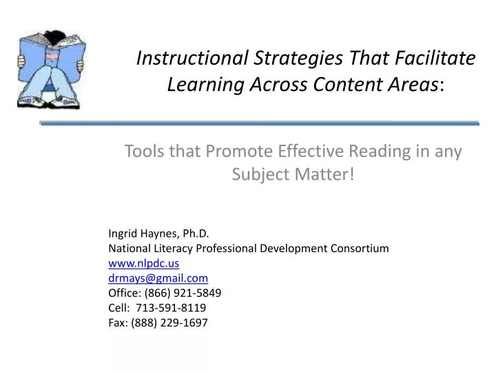 PPT - Instructional Strategies That Facilitate Learning Across Content ...