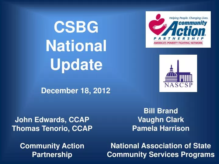 PPT - CSBG National Update PowerPoint Presentation, free download - ID ...