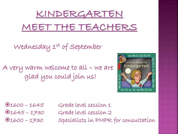 PPT - Kindergarten Meet the Teachers PowerPoint Presentation, free ...