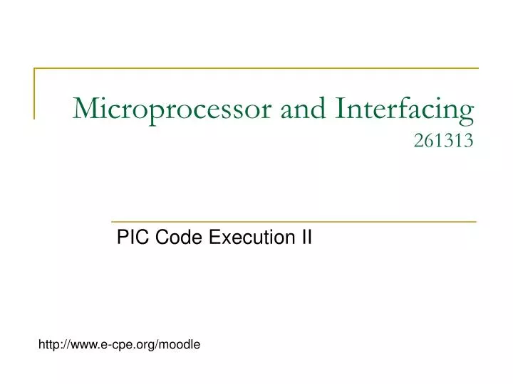 PPT - Microprocessor and Interfacing 261313 PowerPoint Presentation ...