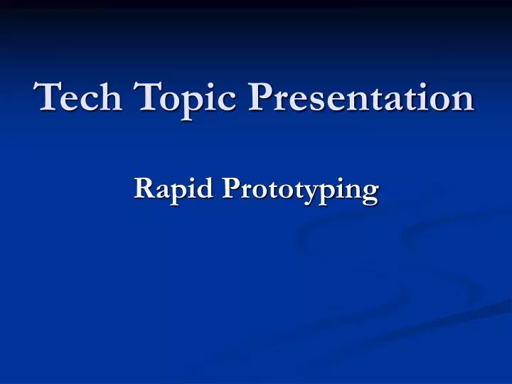PPT - Tech Topic Presentation PowerPoint Presentation, free download ...