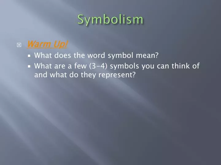 PPT - Symbolism PowerPoint Presentation, free download - ID:4647256
