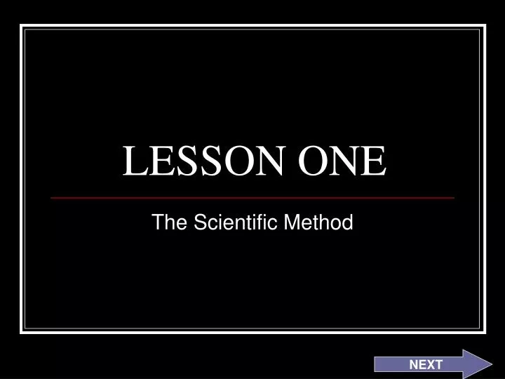 PPT - LESSON ONE PowerPoint Presentation, free download - ID:4648381