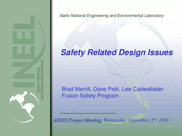 PPT - Safety Related Design Issues PowerPoint Presentation, free ...