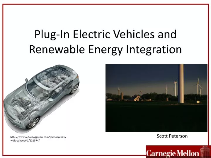 PPT - Plug-In Electric Vehicles and Renewable Energy Integration ... PPT - Plug-In Electric Vehicles and Renewable Energy Integration ...