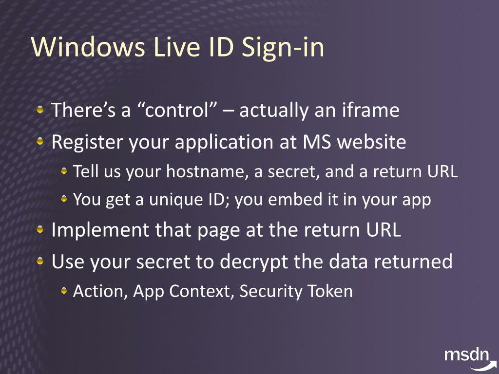 PPT - The Windows Live Dev Platform PowerPoint Presentation, free ...