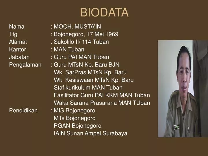 PPT - BIODATA PowerPoint Presentation, free download - ID:4649699