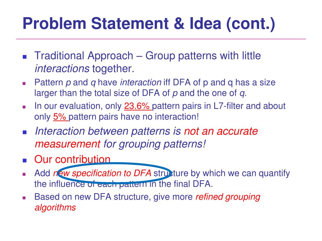 Ppt Pattern Based Dfa For Memory Efficient Multiple Regular Expression Matching Powerpoint
