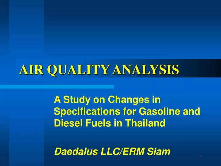 PPT - AIR QUALITY ANALYSIS PowerPoint Presentation, free download - ID ...