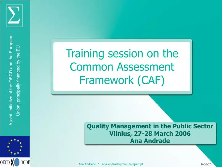 PPT - Training session on the Common Assessment Framework (CAF ...